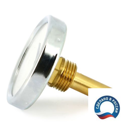 Термометр аксиальный с погружной гильзой 1/2", 120 °С, 63 мм
